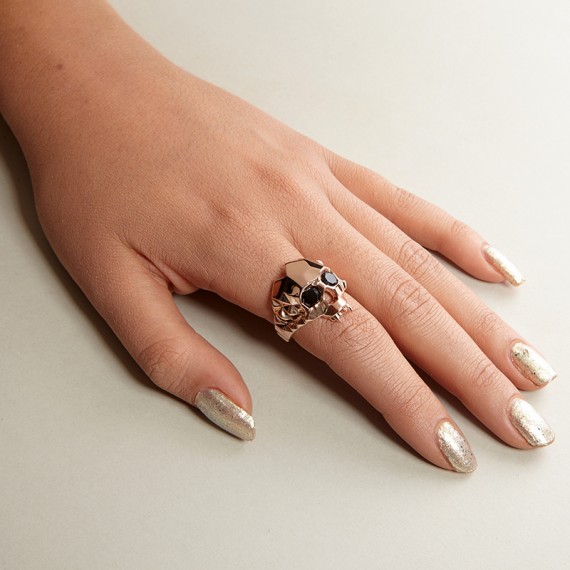 Vampire Skull Ring – Yellow Gold – Kasun London