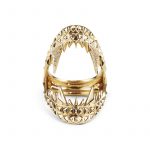 Diamond Vampire Bite Ring - 18ct Yellow gold - 2 Diamonds fangs | Kasun ...